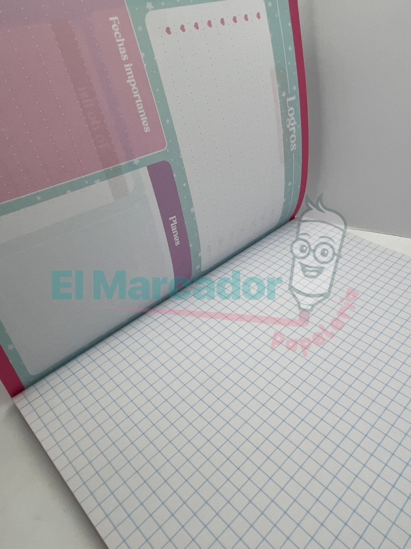 LIBRETA EMPASTADA CUADRO X 100 HOJAS FLOWERS- PRIMAVERA - Papelería El Marcador